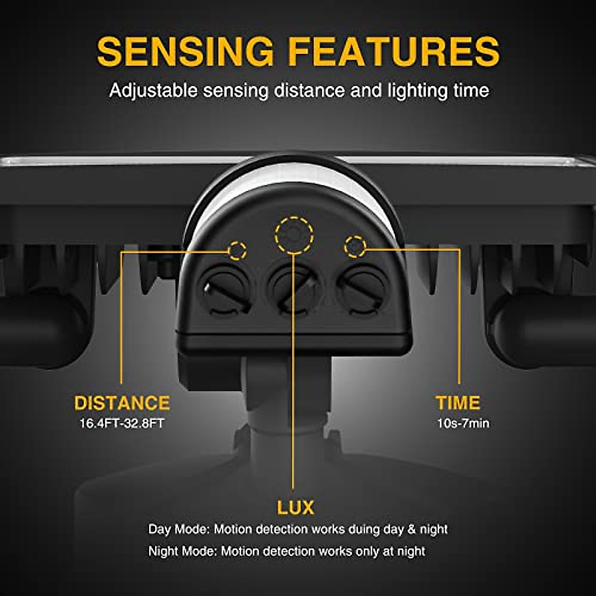 Onforu 100W LED Security Lights Motion Sensor Light Outdoor, 9000lm Super Bright Flood Light Motion Detector with 3 Head, IP65 Waterproof Exterior Floodlight, 6000K Wall Light for Entryway, Garage