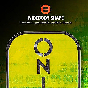 Onix React Pickleball Paddle Features Boosted Sweet Spot from Nomex Core Insert and Graphite Face,Green