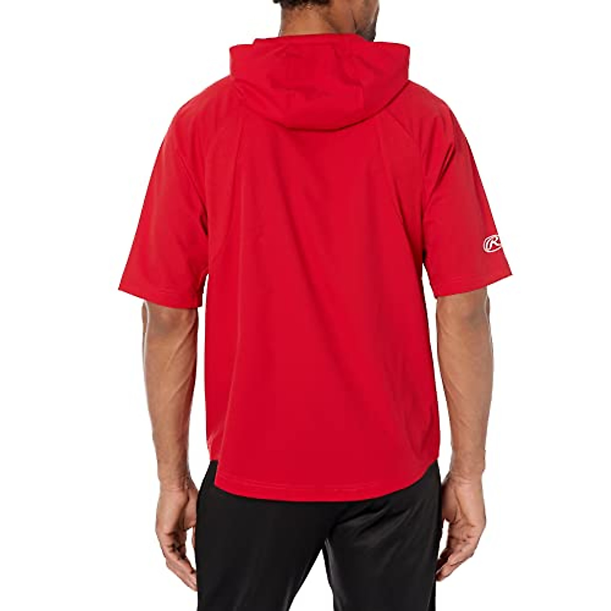 Rawlings Color Sync Adult Men's Short Sleeve Cage Jacket, Large,Red