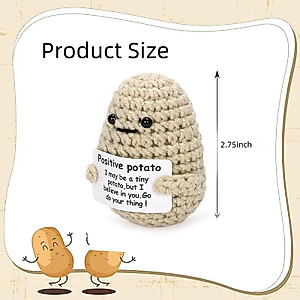 Letken Positive Potato Crochet Mini Knitted Potato Toy Home Decorations Encouragement Gifts