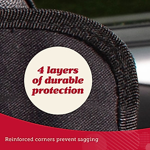 Lusso Gear Heavy Duty Kick Mats (2 Pk) - Waterproof Back Seat Organizer - Sag Proof Car Seat Cover for Kids - Black Kick Mats Car Protector with 3 Reinforced Storage Pockets - Backseat Protector