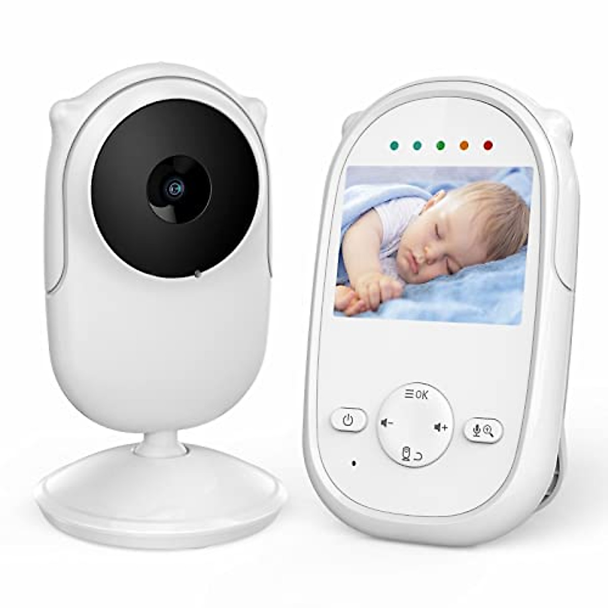 MOSTCLOUD Video Baby Monitor with NO WiFi,Baby Monitor with Camera and Audio, Auto Night Vision, 2 Way Audio Talk, Lullabye Music, Long Battery Life, 2X Zoom,960ft Long Range