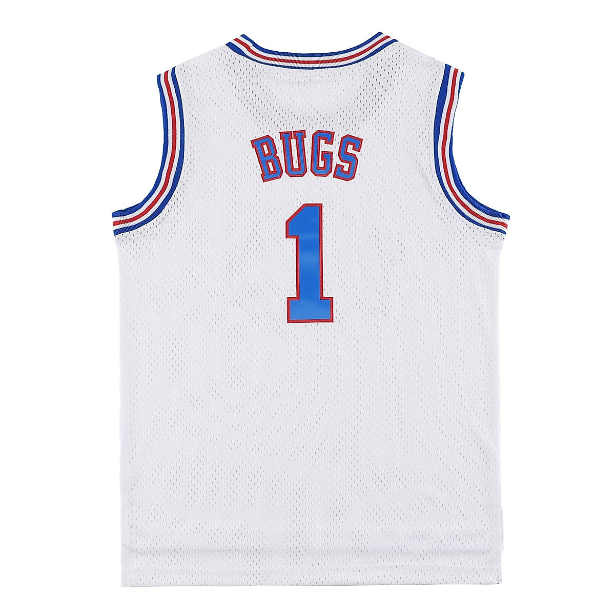 Men's Bugs 1 Space Movie Jersey Basketball Jersey White Size XXL