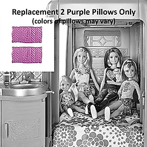 Barbie Replacement Parts Camping Van - CJT42 RV Pop Up Camper Vehicle Playset ~ Replacement Set of 2 Purple Pillows