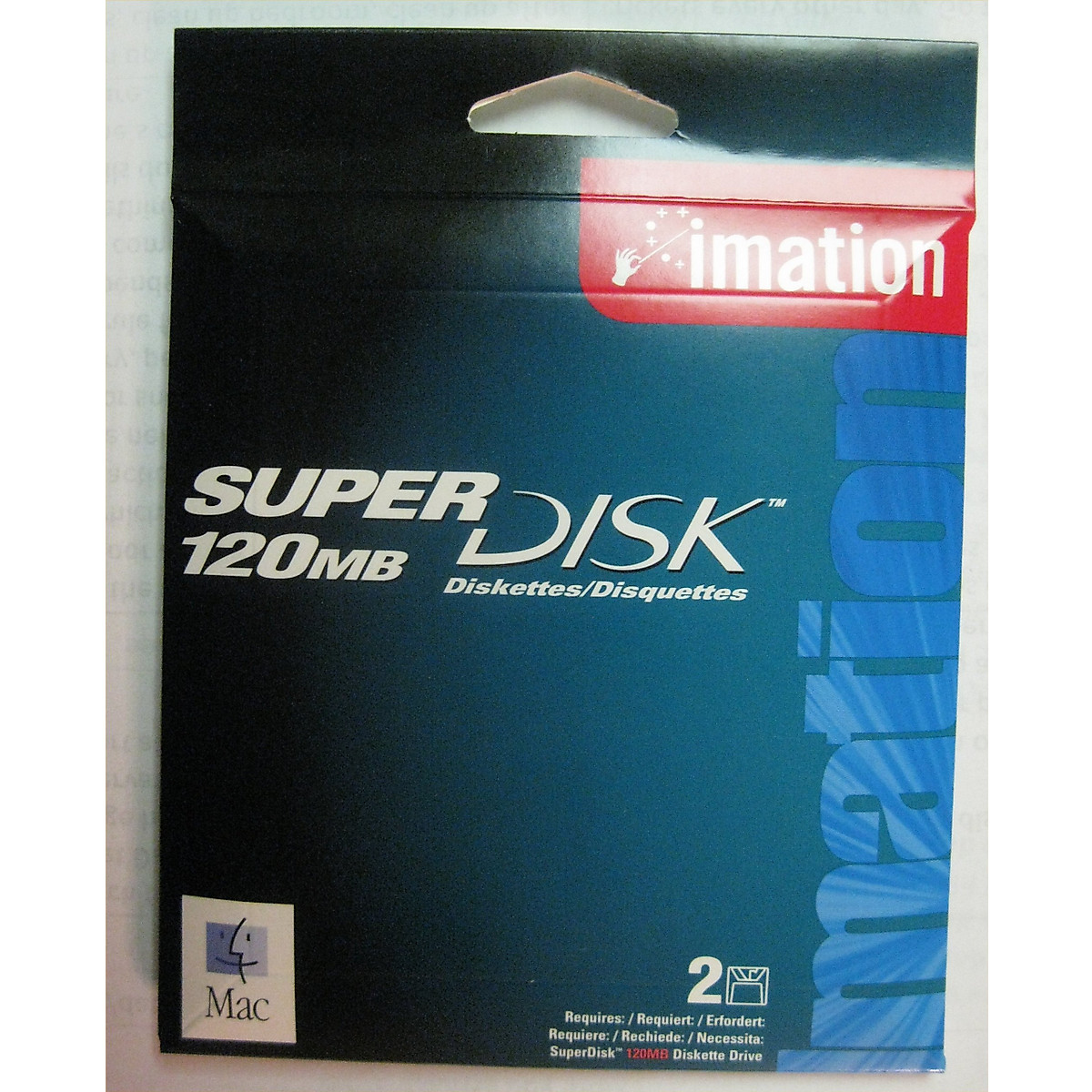 Imation 2-pack LS-120 SuperDisk - Mac formatted - 120 MB storage media - Super Disk