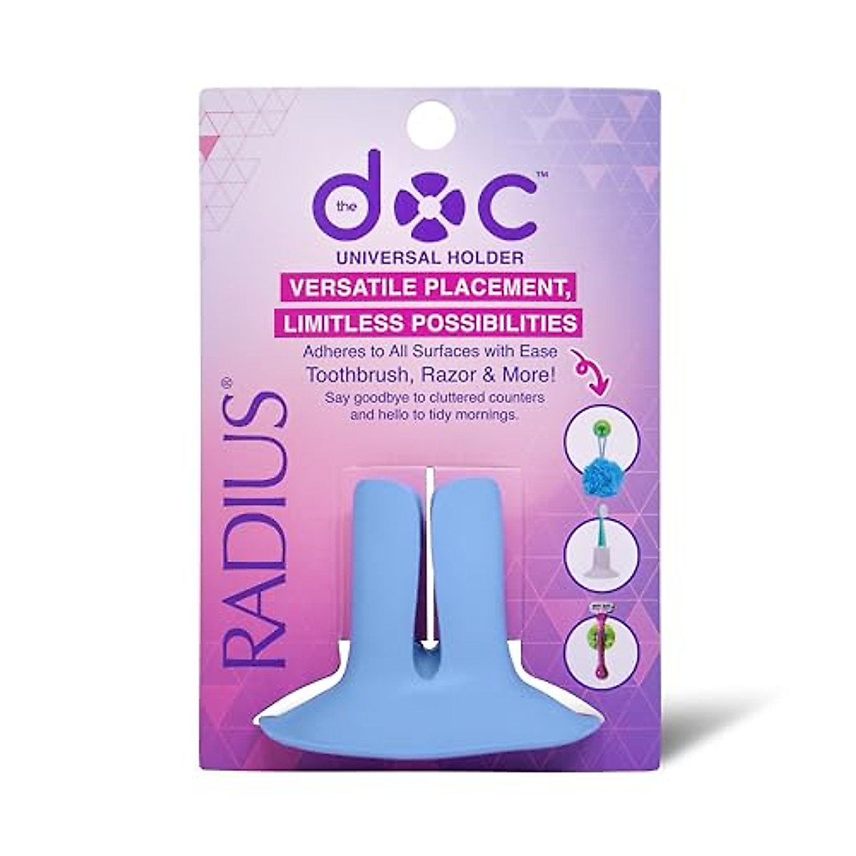 RADIUS Doc, Toothbrush/Razor Holder, 4 Count (Pack of 1)