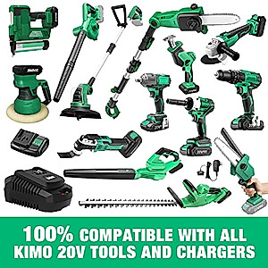 DSANKE 20V 6.0Ah Lithium-Ion Battery Replace for KIMO 20V Battery, Compatible with KIMO 20V Drill Driver, Leaf Blower, Angle Grinder, Reciprocating Saw, Oscillating Tool, Brad Nailer,Fast Charge