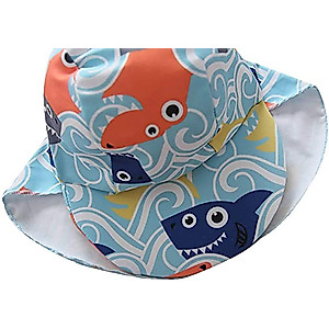 Best for All Baby Boys Kids Swimsuit Toddlers One Piece Zipper Bathing Suit Swimwear with Hat Rash Guard Surfing Suit (Light Fish, 18-24 Months)