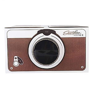 DIY Cardboard Smartphone Projector,ASHATA Second-Generation Mini DIY Home Portable Smart Mobile Phone Projector Home Cinema,Home Theater Phone Screen Magnifier Providing 8X Image Magnification