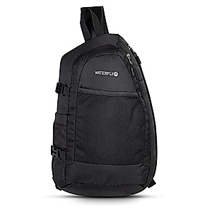 WATERFLY Small Hiking Sling Bag: Lightweight Sports Crossbody Backpack Over Shoulder Daypack Casual Cross Body Chest Side Pack for Man Woman