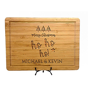 Merry Family Christmas Cutting Board, Personalized Christmas Home and Kitchen Decoration, Custom Engraved Christmas Gift for Family, Parent, Couple, Friend, Mom, Grandma, Sister