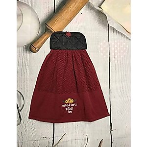 kitchen towels - hanging kitchen towels - grateful kitchen hand towels with holders - kitchen decor