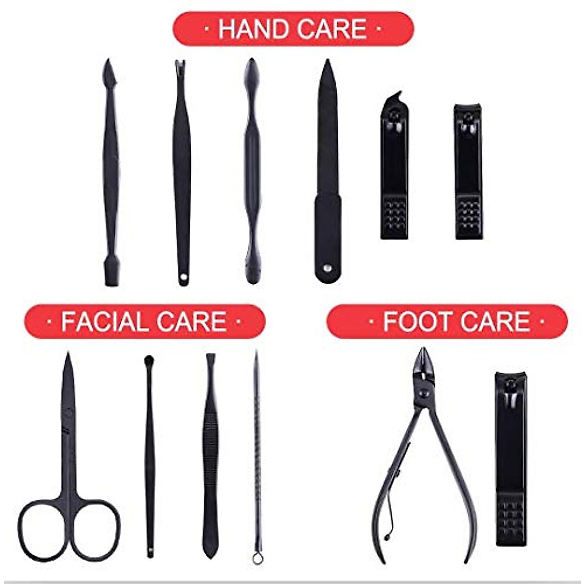 AKEROU Manicure Set Manicure & Pedicure Kits-Professional and Luxury 8 In 1 Nail Clippers Pedicure and Grooming Kit for mens (8PCS)