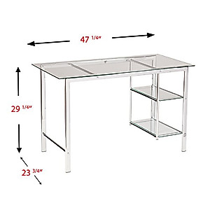 SEI Furniture Oslo Writing Desk, Chrome