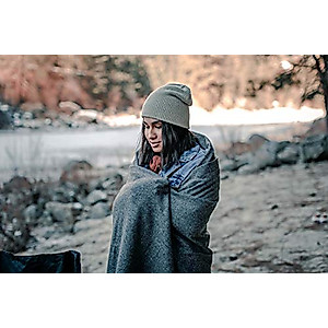 Stansport Wool Blend Camp Blankets - Gray (1243) 60" x 80"