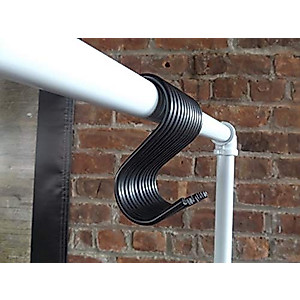 NAHANCO SHKSMRS12 Heavy Duty Steel S Hook Hanger, Gunmetal Finish, 4" (12 Pack)