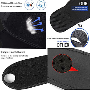 2 PCS Wrist Brace Sport-Adjustable Carpal Tunnel Hand Support Men Women Wrap Guard-Pain Relief WristBands Compression Strap Sleeve for Indoor Outdoor Gym Weightlifting Fitness Workout Yoga Day Night