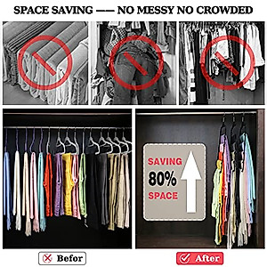 Closet Organizers and Storage,3 Pack Velvet Pants-Hangers-Space-Saving,Non Silp 5 Tier Scarf Jeans Closet Organizer,Dorm Room Essentials for College Students Girls Boys Guys,Organization and Storage