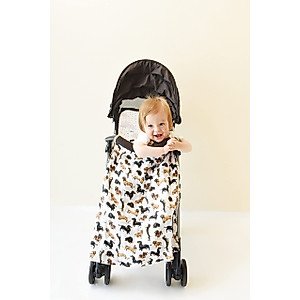 Mud Pie Dachshund Print Baby Swaddle Blanket, 47" x 47"