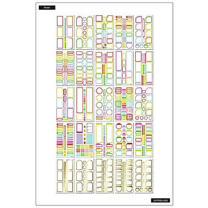 The Happy Planner Sticker Pack for Calendars, Journals and Projects –Multi-Color, Easy Peel – Scrapbook Accessories – Colorful Boxes Theme – 100 Sheets, 1985 Stickers Total