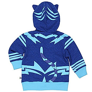 PJMASKS Little Boys' Toddler Catboy Hoodie, Blue, 3T