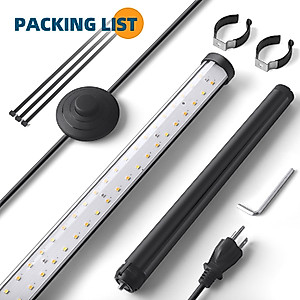 Barrina Grow Lights for Indoor Plants with Stand, 42W 169 LEDs Full Spectrum Wide Illumination Area, T10 Vertical Standing Plant Grow Light, 4FT Height with On/Off Switch and Tripod Floor Stand