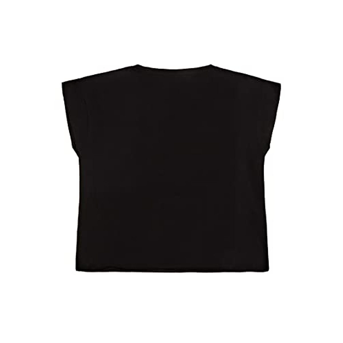 GUESS girls Foil Print Logo Organic Stretch Jersey Short Sleeve T-shirt T Shirt, Black, 8 Years US