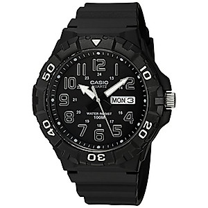 Casio Men's MRW-210H-1AVCF Diver Style Analog Display Quartz Black Watch