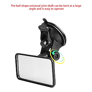 Baby Car Mirror, Adjustable Car Interior Baby Rear View Mirror Kids Monitor Glass for Safety Seat with Suction