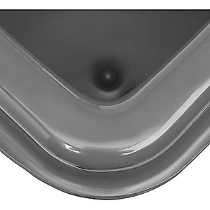 Global Industrial 12 Bushel Plastic Bulk Box Truck, Steel Chassis Base, Gray, 38-2/5"L x 28-9/10"W x 33" H