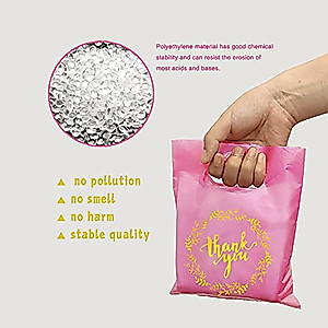 TOSPARTY Plastic Thank You Merchandise Bags Party Present Bags Candy Cookie Treat Bags for Birthday Party Baby Shower Wedding Christmas Retirements