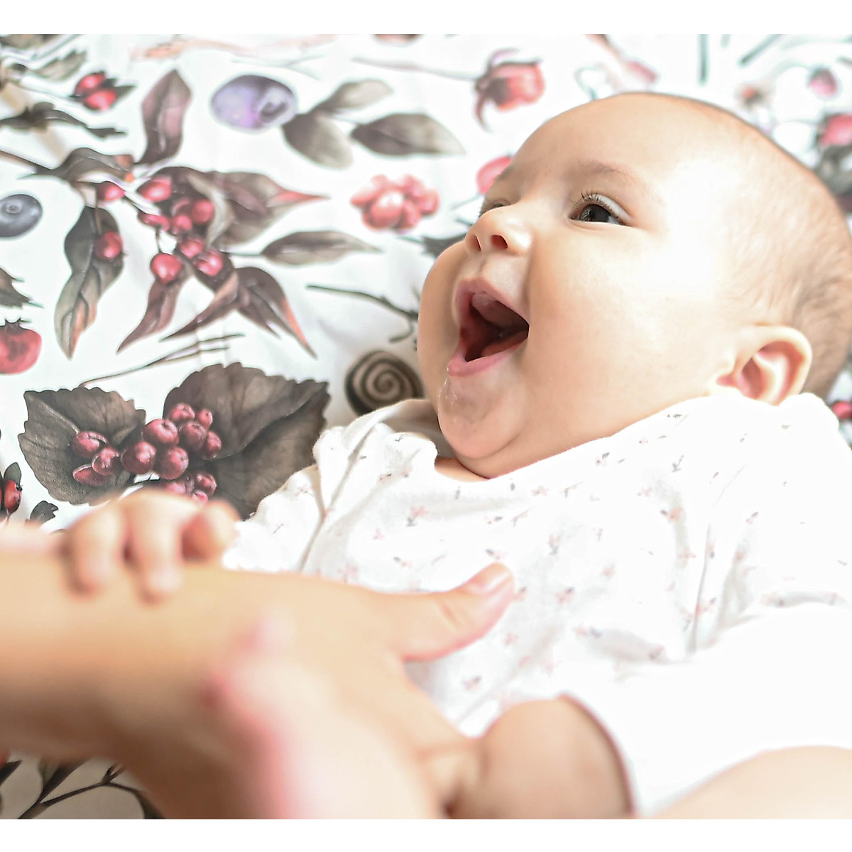 Wilder Twill Fitted Crib Sheet: Forest Berry Forage: 100% Natural Cotton Crib Sheets, Wild Nature, Soft and Breathable, Boys, Girls, Baby, Neutral, Easy Machine Washable, Forest Theme