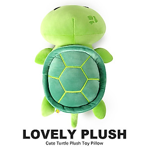 Onsoyours Sea Turtle Cute Plush, Green Soft Stuffed Animal Turtle Plush Pillow, Tortoise Kawaii Plushie Toy for Kids (Green Turtle, 13")