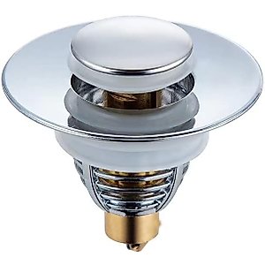 Fits Any 1.25” to 1.65” Wide tub Drain Stainless Steel Sink Cover, pop-up Universal Odor Resistant Sink Drain with Silicone Gasket, and Shower Cap with Anti Clogging Filter (LVZUI871)