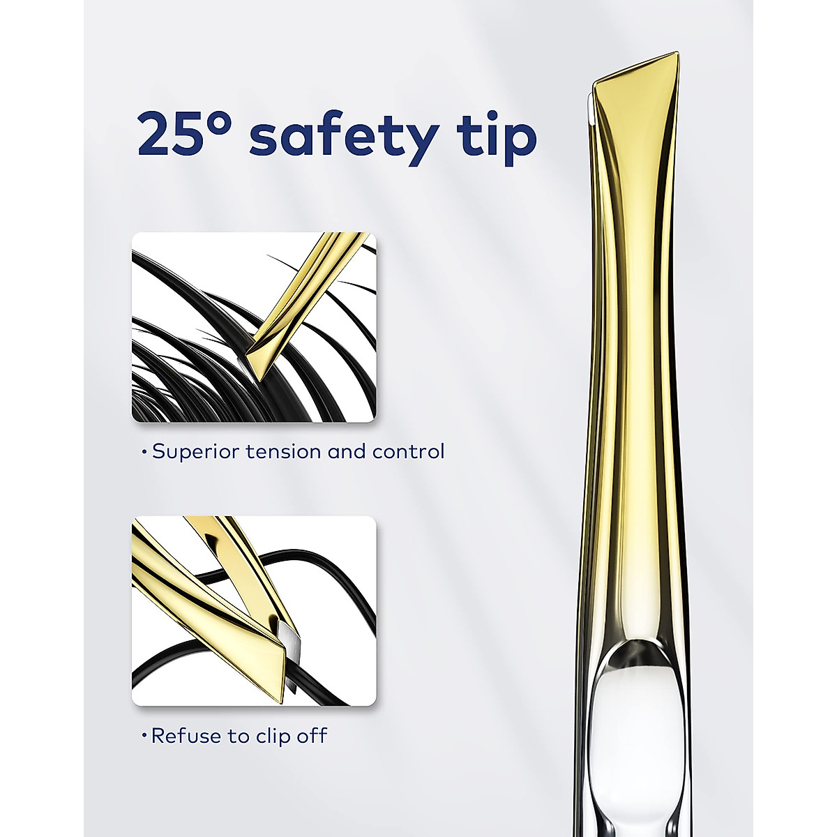 llano Tweezers, Professional Precision Eyebrow Tweezers for Women and Men, Stainless Steel Slanted Hair Removal Tweezers Plucker Makeup Tool for Brow, Facial Hair, Blackhead and Splinter