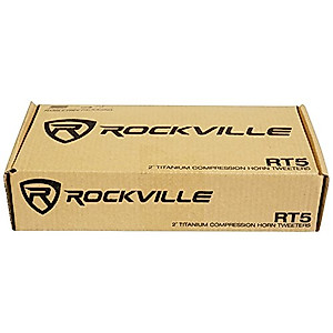 Pair Rockville RT5 2.8" Aluminum Car/Pro Tweeters w Titanium Diaphragm+Kapton VC, Silver