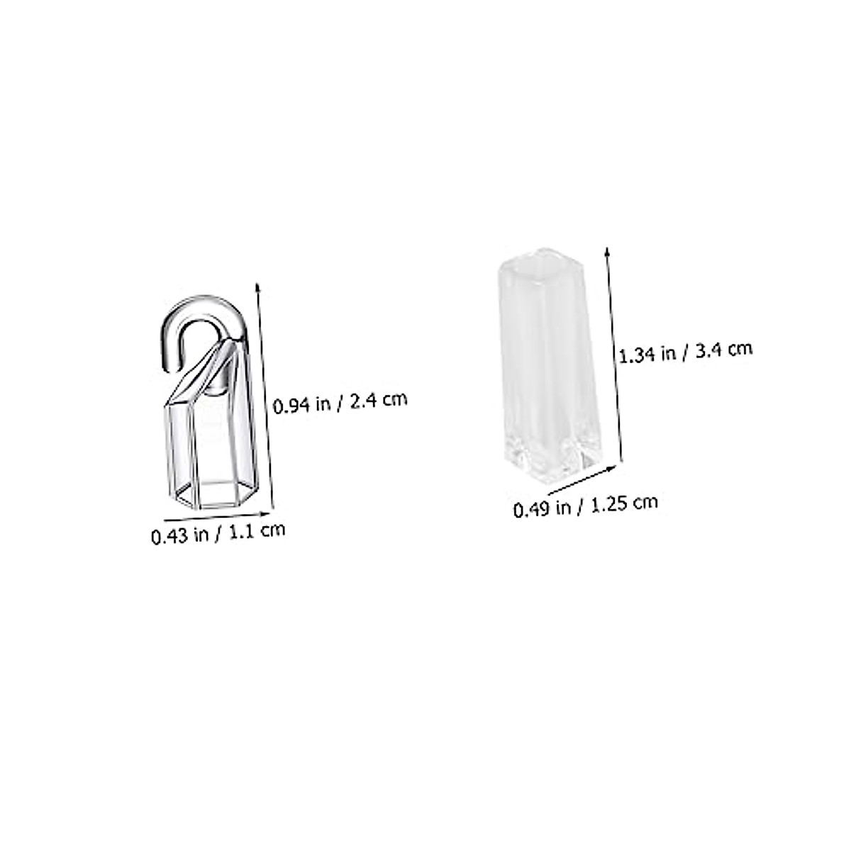 EXCEART 1 set Curtain rod accessories blind replacement handle curtain rod hanger plastic wand tip hook clear hangers clear curtains transparent curtains drapery wand handle wand caps hook