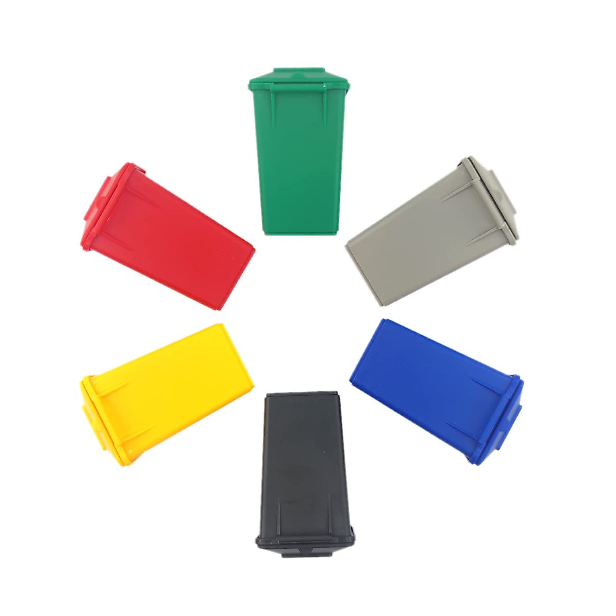 Nuanmu Automotive Garbage Can Set 3 Color Small Trash Can Garbage Truck Toy