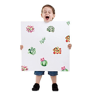 CozyDecor 36 Pcs Succulent Decals for Wall, Succulents Classroom Decorations for Teachers Bulletin Board,Succulent Theme Classroom Decor A655