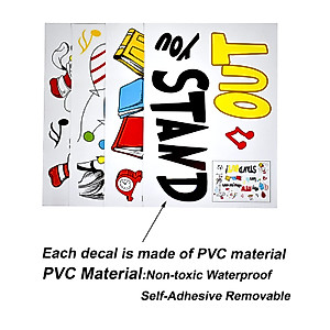 Maydahui Why Fit in When You were Born to Stand Out Wall Decal Dr Seuss Quote Wall Vinyl Sticker (21.2 x 30.6 Inch) Peel Stick Removable Kids Room Art Mural Decor for Baby Bedroom Nursery Classroom