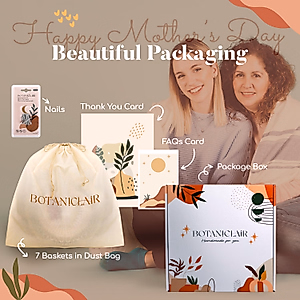 Botaniclair Boho Wall Basket Decor - Set of 7 Handcrafted Woven Hanging Art