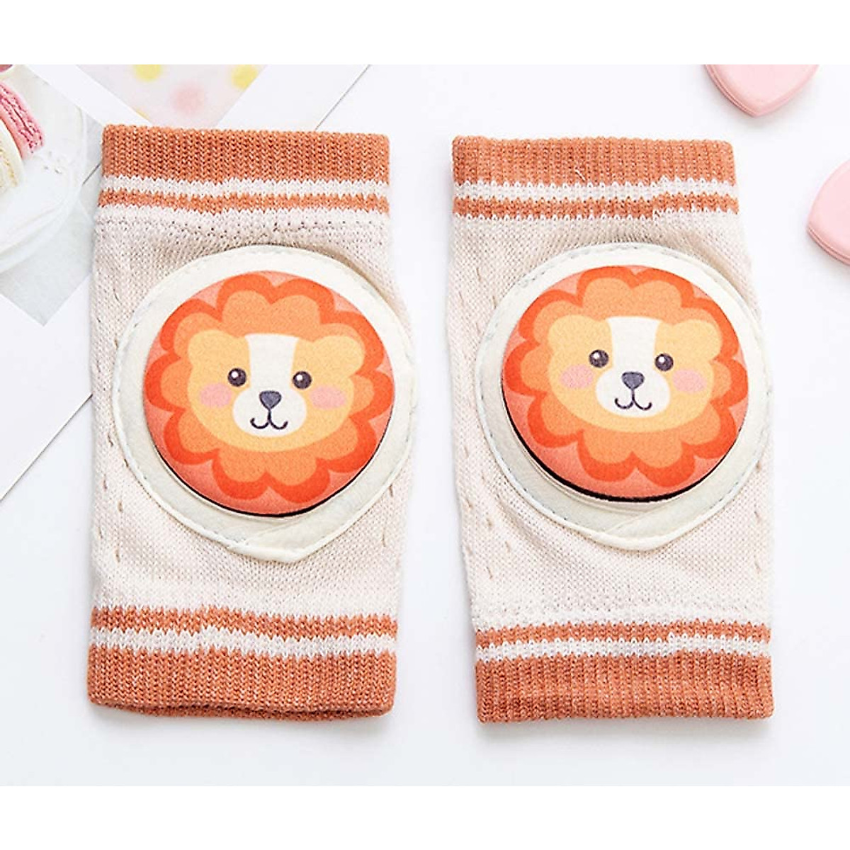 Sheliky Baby Knee Pads for Crawling Toddlers Crawling Knee Protectors Crawling Anti-Slip Knee Safety Protective Cover 2 Pack One Size