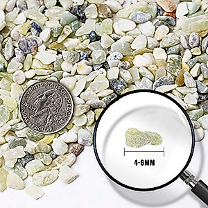 OUPENG Succulent and Cactus Bonsai DIY Rocks, Jade Bean Pebbles, Natural Decorative Polished Stones Vase Fillers Gravel for Plants，Terrarium, Fairy Gardening, Indoor Outdoor Decor Ornamental Stones.