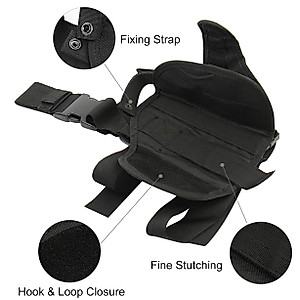 ASETIC Drop Leg Holster for Pistol- Right Handed Tactical Thigh Airsoft Pistol Holster with Magazine Pouch Adjustable Gun Holster