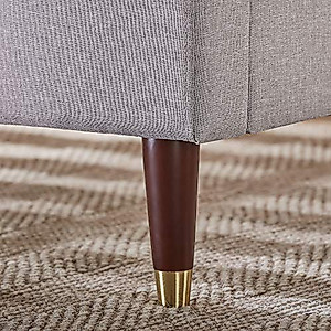 ZINUS Benton Upholstered Platform Bed Frame with Wingback Headboard / Mattress Foundation / No Box Spring Needed / Wood Slat Support / Tufted Headboard, King