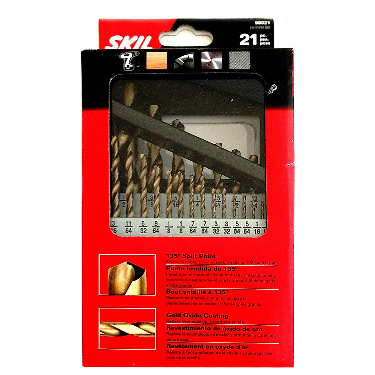 Skil 21-Pack Gold Oxide Twist Drill Bit Set #98021