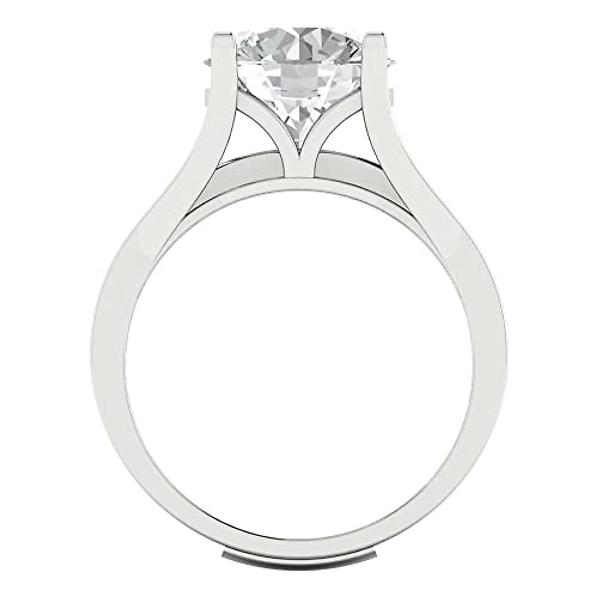 Clara Pucci 3.02 ct Round Cut Genuine Lab Grown Diamond VS1-VS2 18K White Gold Engagement Wedding Bridal Set Ring band Set size 11