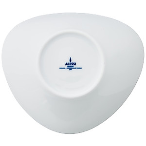 Alessi Colombina 5-3/4-Inch by 5-Inch by 10-1/4-Inch Serving Bowl shallow, White Porcelain, Set of 6