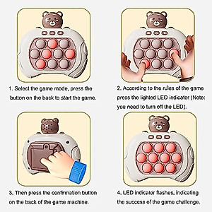 Quick Push Bubble Competitive Game Console Series, Pocket Game Console for Kids, Quick Push Game Toys, Children's Breakout Speed Push Game Machine Decompression Toy for Kids Ages 3-12 Years Old (D)