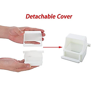 2 Pcs Small Bird Slot Feeder No Mess Cage Hanging Feeder Cup Plastic Food & Water Dispenser Bowl